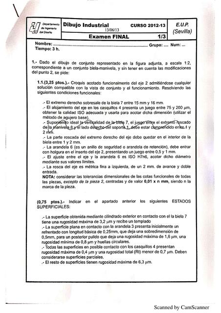 Examen final - dibujo industrial | Help_Ingenieros | uDocz