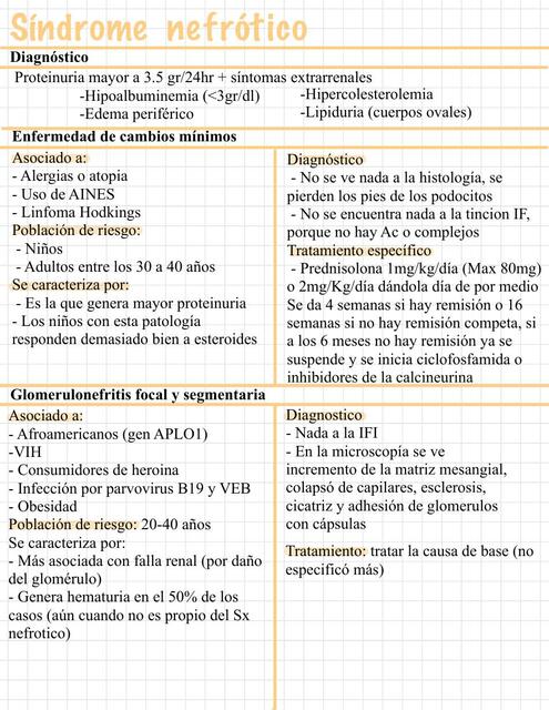 Diagnóstico del Síndrome Nefrótico | Valeria Azcarate | uDocz