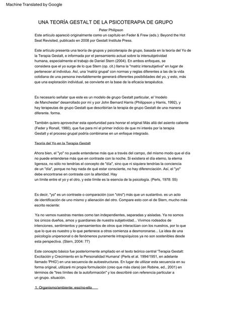 Gestalt Group Therapy 2 1 | Arleth | uDocz