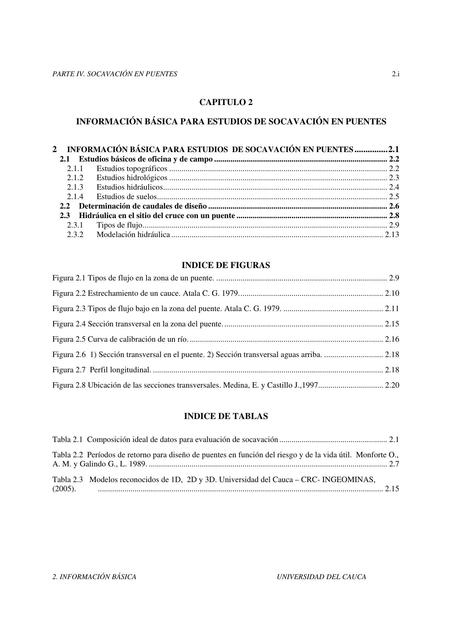 Socavacion Puentes 2 Datos Basicos | Anon | uDocz