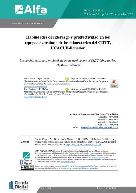 Flashcards de Habilidades de liderazgo y productividad en los equipos de trabajo de los ...