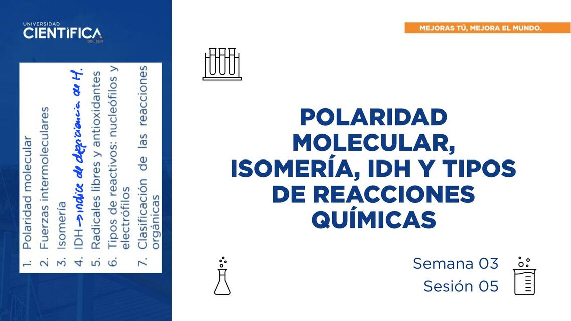 SEMANA 3 POLARIDAD MOLECULAR, ISOMERÍA, TIPOS DE RX | rossnotes | uDocz