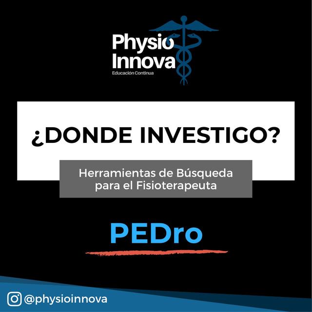 ¿Dónde Investigo? - PEDro | Physio Innova | uDocz