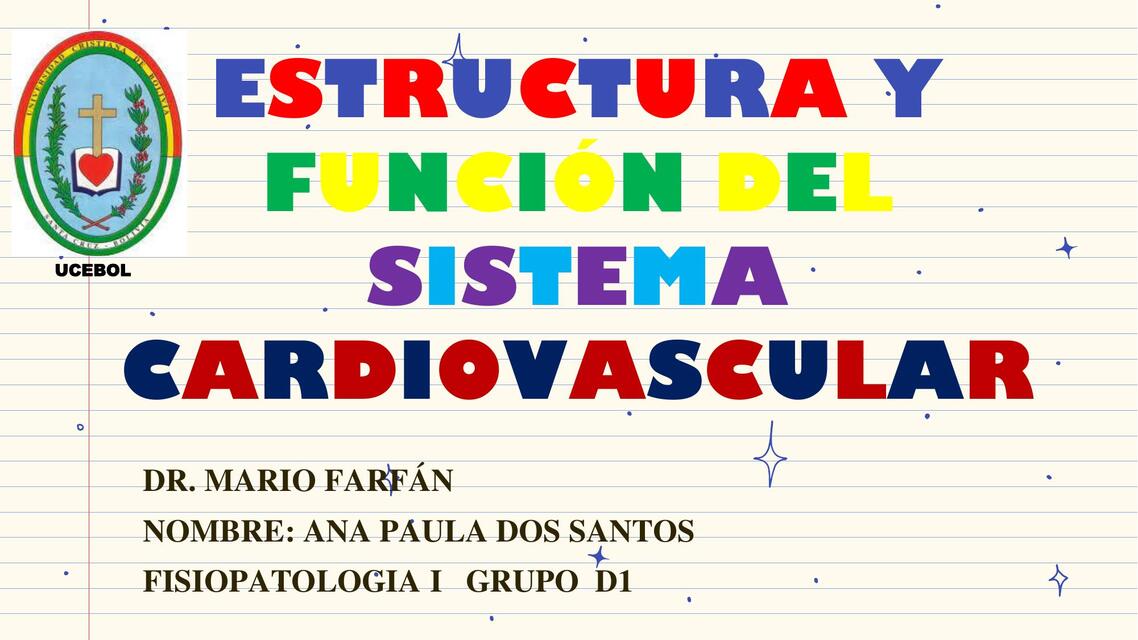 Estructura y función del sistema cardiovascular | Ana Paula Santos | uDocz