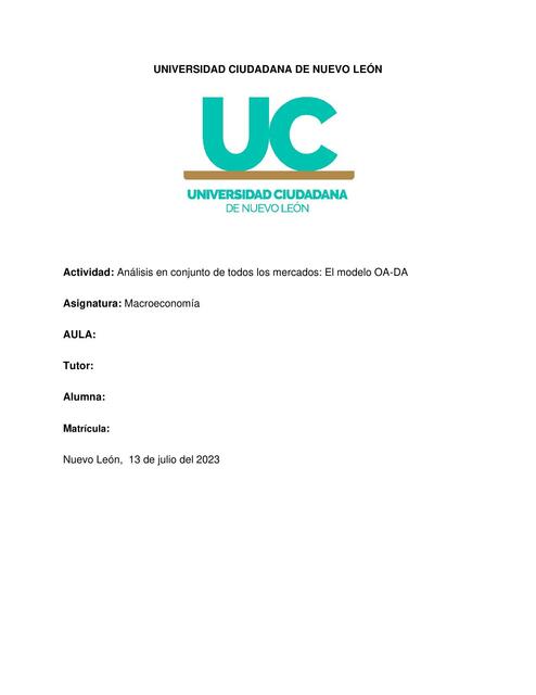 Análisis en conjunto de todos los mercados: El modelo OA-DA | Lari DP ...