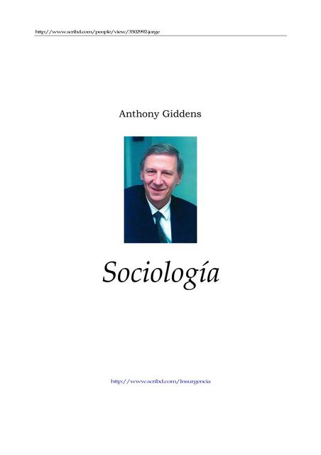 Introducción a la sociología de Anthony Giddens | Filosofía y pensamiento | uDocz