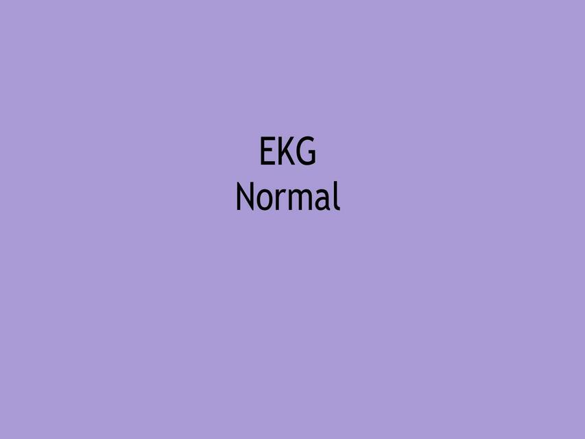 EKG Normal | Rewaan Garcia | uDocz