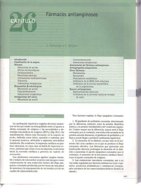 Capítulo 26 Fármacos antianginosos | Andres Zipperlen | uDocz