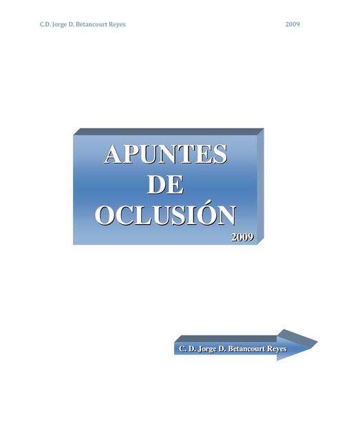 Apuntes de Oclusión | Harry Alfonso Castiblanco | uDocz