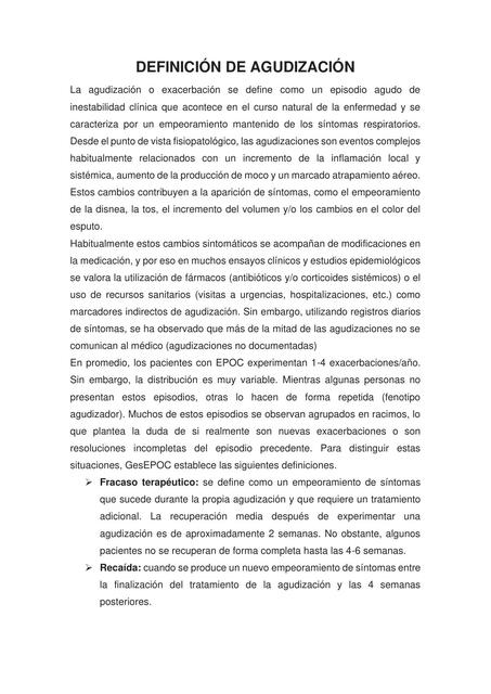 Definición de agudización | Loida Fernandez | uDocz