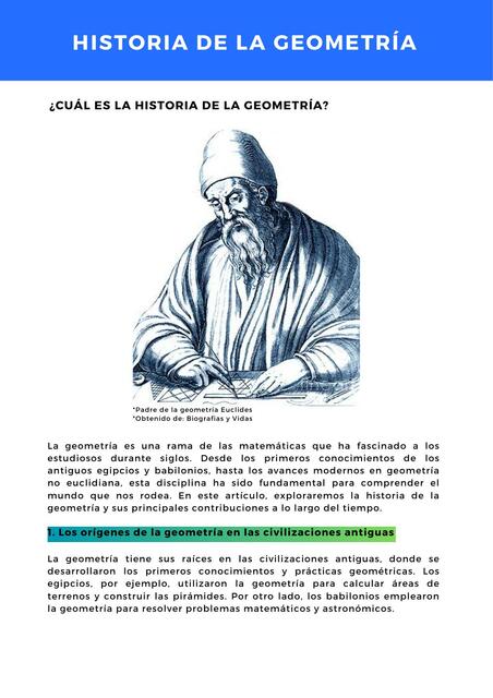 Historia de la geometría | Facilitando tu estudio | uDocz