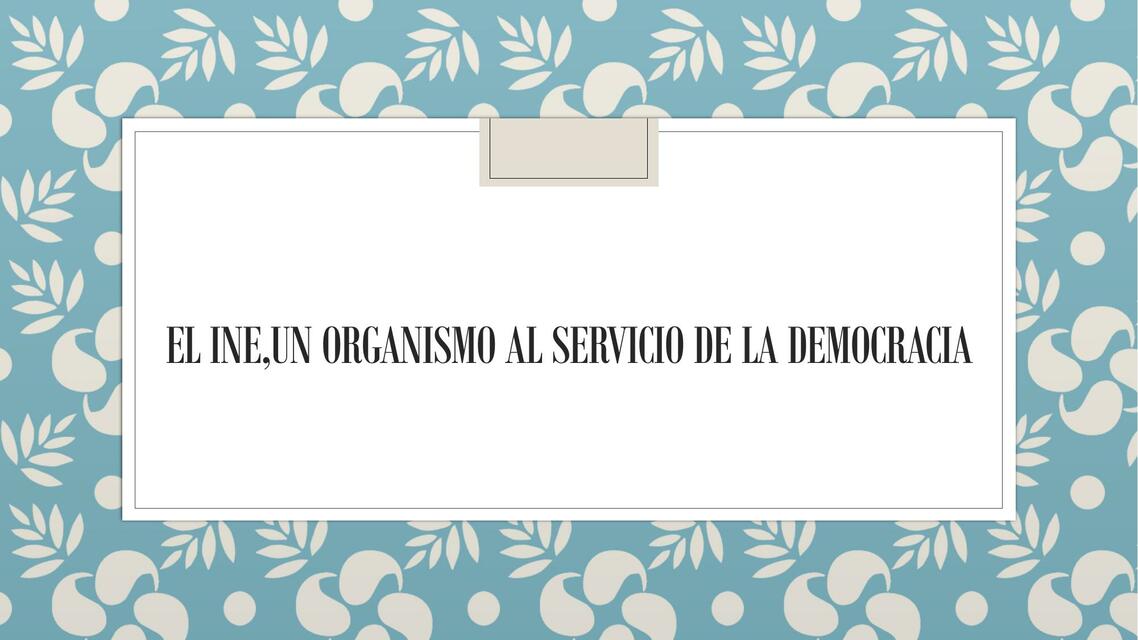 El INE, un organismo al servicio de la democracia | carmen itzel ...