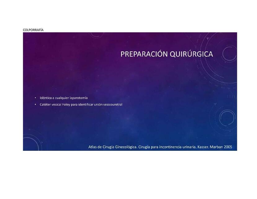 Colporrafía preparación quirúrgica infografía | Medicina y Farmacia | uDocz