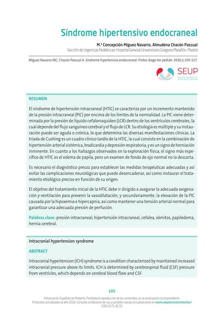 Sindrome Hipertensivo Endocraneal | oh day | uDocz