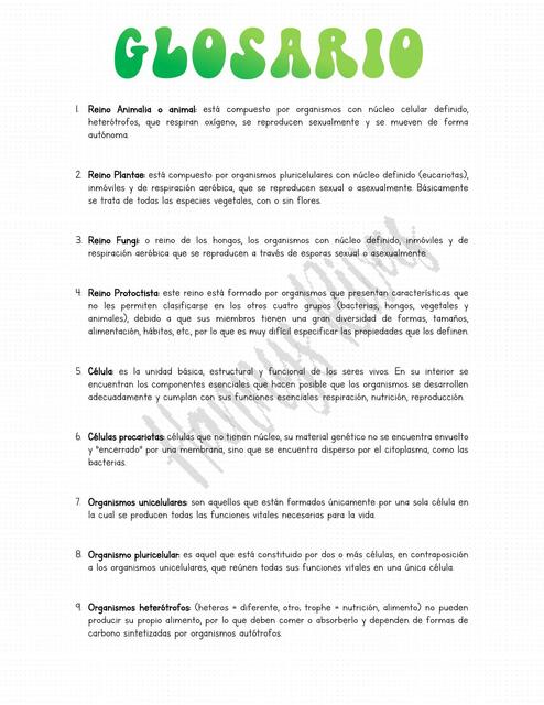 Glosario Biología | Hannya Guadalupe Corona Rivas | uDocz