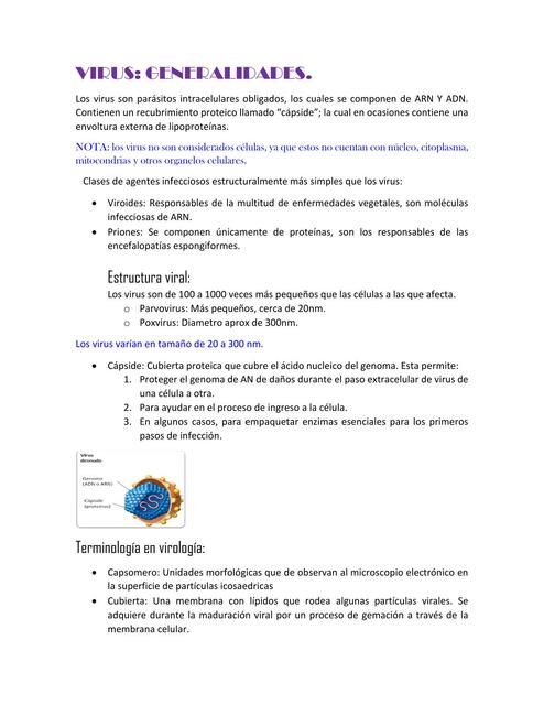 Virus: Generalidades | Lu | uDocz