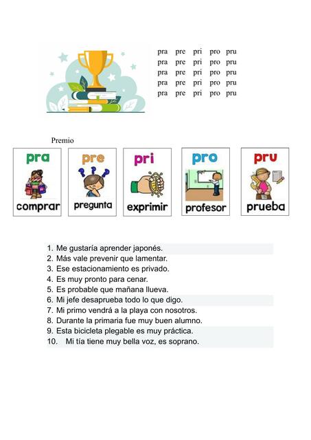 Sílaba Pr | Ros Valle | uDocz