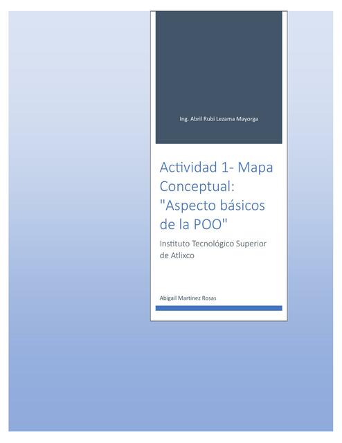 Mapa Conceptual Aspectos básicos de la POO | Abby Mar | uDocz