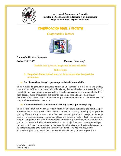 Comprensión Lectora | Gabriela Figueredo | uDocz