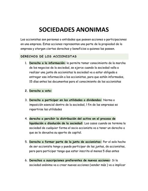 Sociedades anonimas | CONSTANZA | uDocz