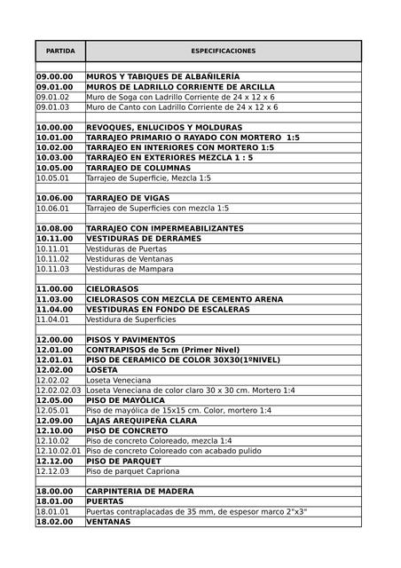 METRADOS ARQUITECTURA | Ruiz Yheison | uDocz
