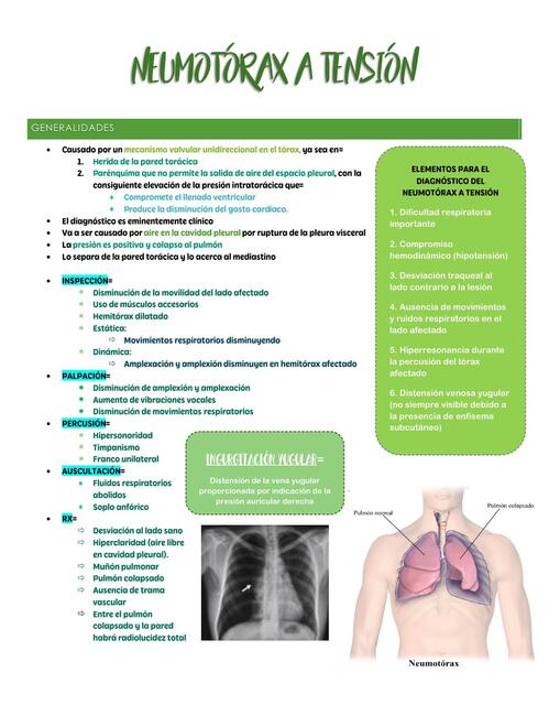 Neumotórax a tensión y Hemotórax masivo | Elizabetth H.S. | uDocz