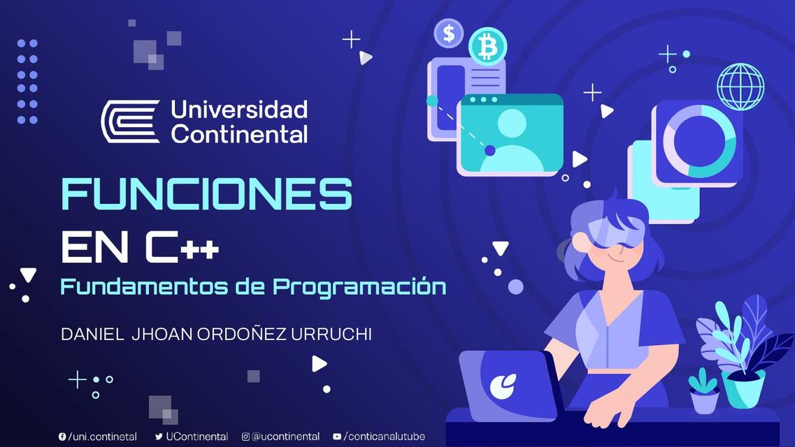 FUNCIONES EN C++ | DANIEL JHOAN ORDOÑEZ URRUCHI | uDocz