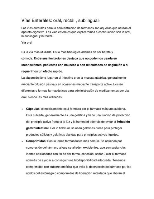 Vías Enterales | DANIELA RONDON | uDocz