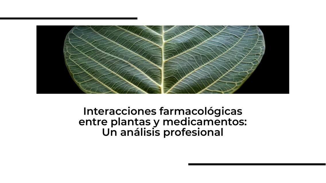 Interacciones farmacológicas entre plantas y medicamentos | Medicina ...