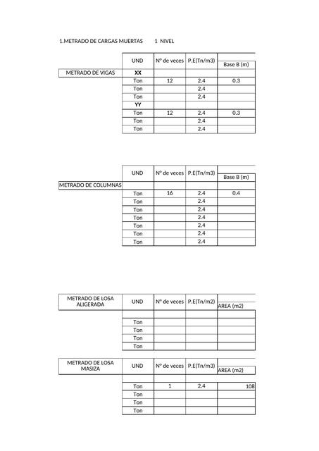 METRADO DE CARGAS DE UNA EDIFICACION | Christian Rosillo | uDocz