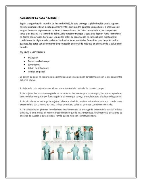 Calzado de la bata o mandil | Julieta Cordova | uDocz