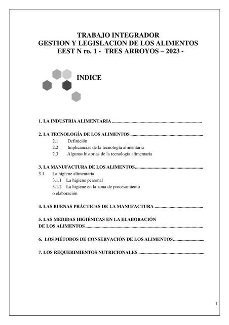 TRABAJO INTEGRADOR alimentos | lorena | uDocz