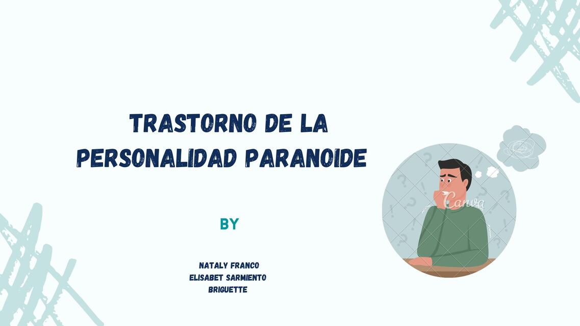 Trastorno de la personalidad paranoide DSM5 | Elisa | uDocz