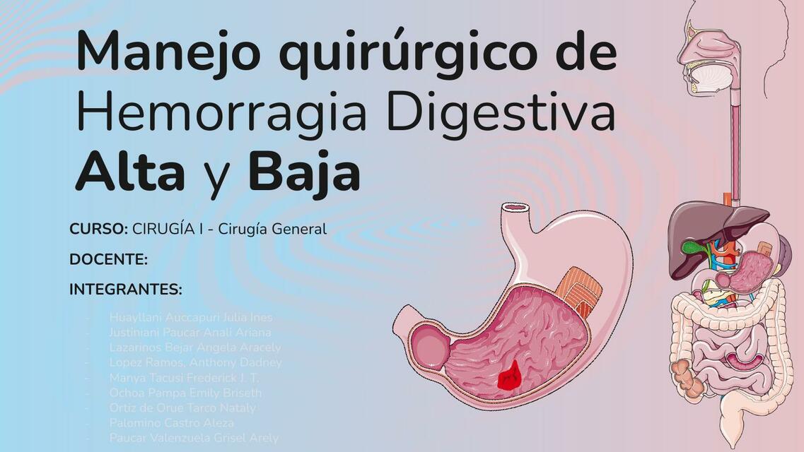 MANEJO QUIRURGICO DE HDA Y HDB | Emily Briseth Ochoa Pampa | uDocz