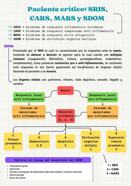 Paciente crítico - SRIS, CARS, MARS y SDOM | Eduardo Rivero | uDocz