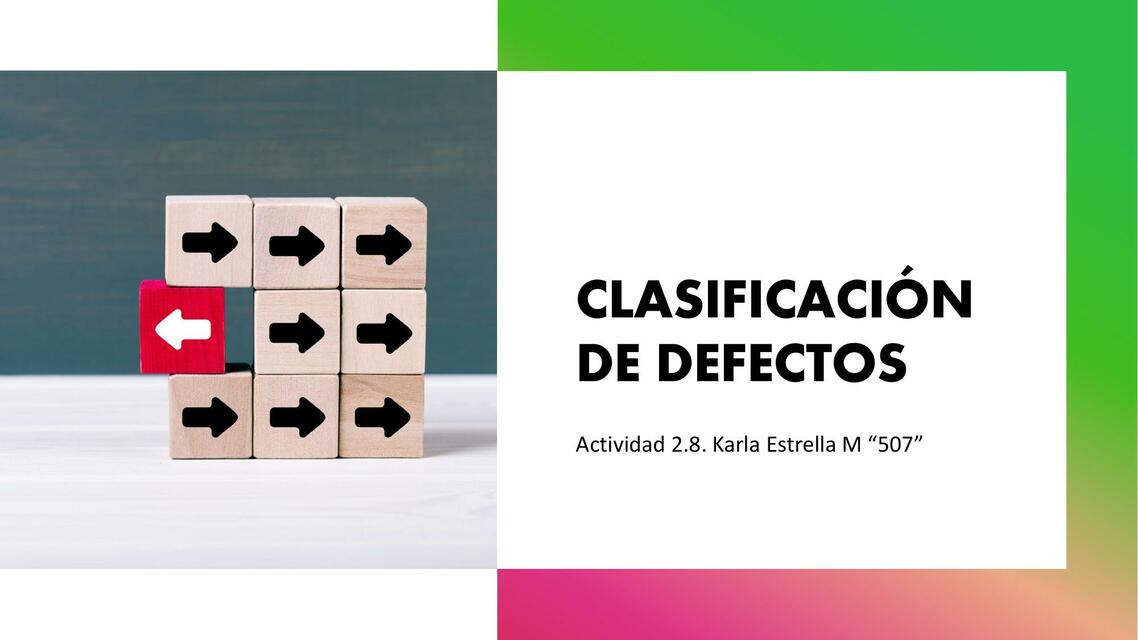 Clasificación de defectos | Andrea Glz | uDocz