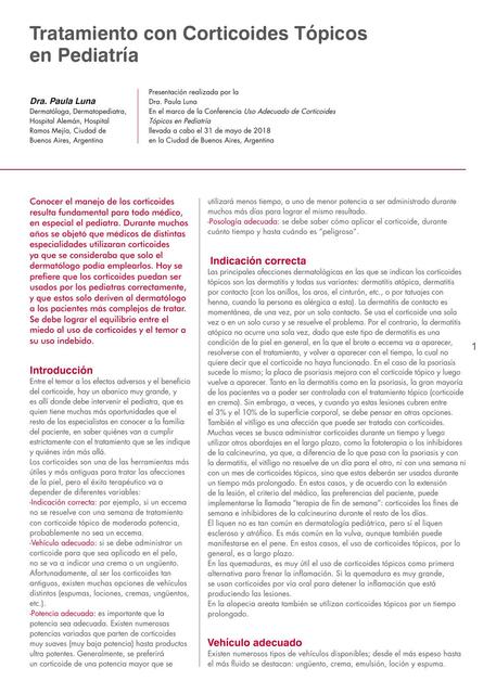 Tratamiento con Corticoides Tópicos en Pediatría | Medicina General 1 ...