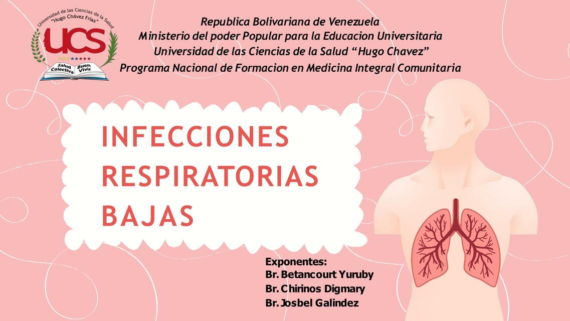 Infecciones Respiratorias Bajas Andreina Betancourt Udocz
