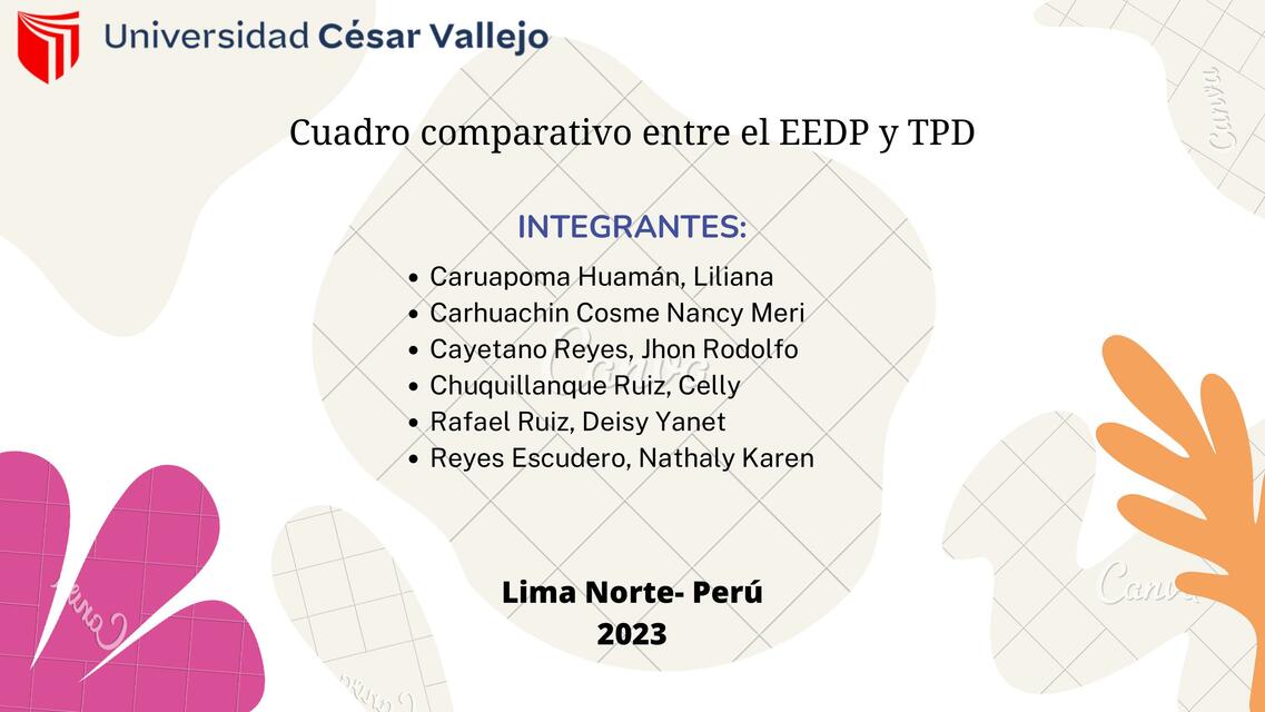 EEPD y TPD | LILIANA CARUAPOMA HUAMAN | uDocz