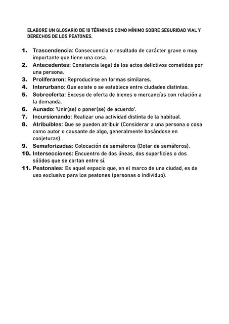 Glosario de 10 términos | uDocz