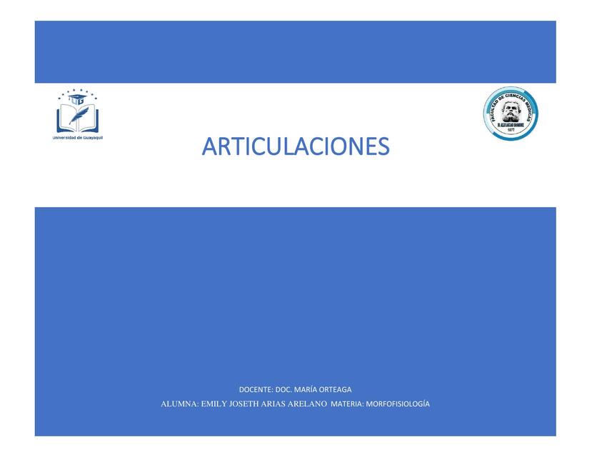 Articulaciones | Emily Arias | uDocz