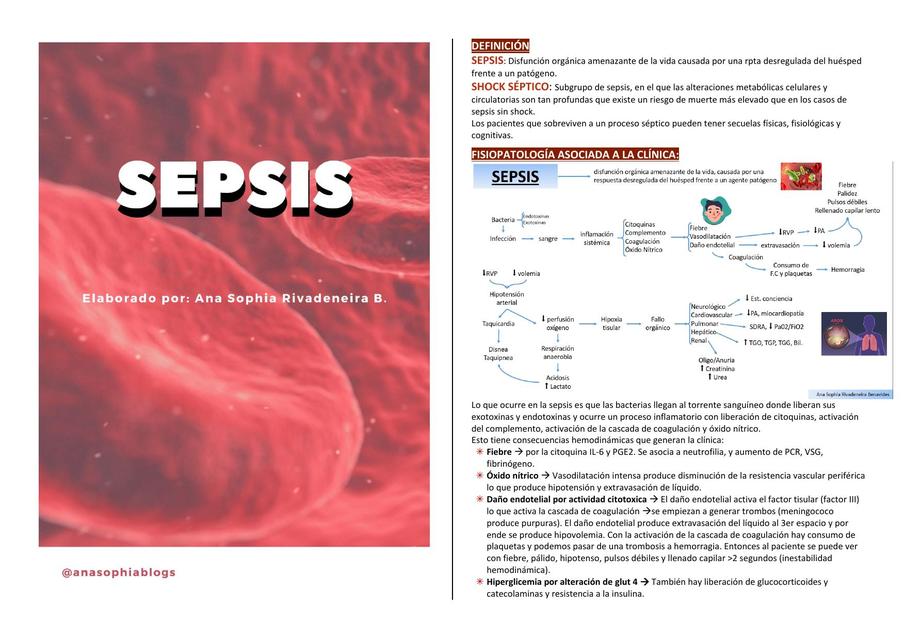 FISIOPATOLOGÍA Y MANEJO DE SEPSIS | Ana Sophia Blogs | uDocz