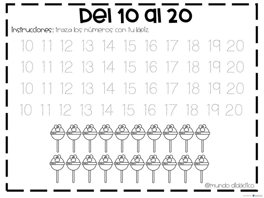 Números del 10 al 20 | stephanie alva bautista | uDocz