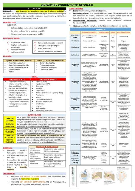 Onfalitis y conjuntivitis neonatal | JOHANA GABRIELA ALVAREZ CALLA | uDocz