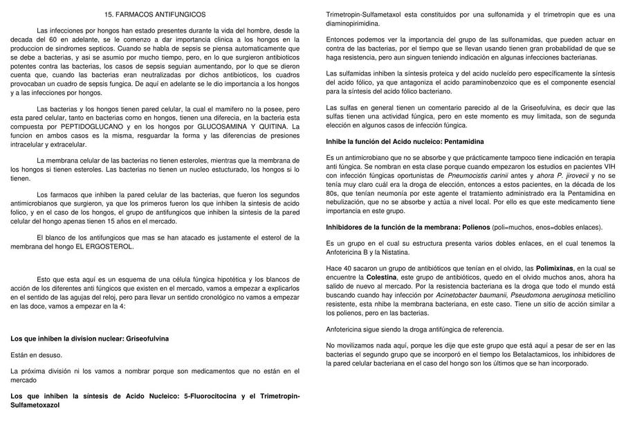 Antifungicos | Medicine aha | uDocz