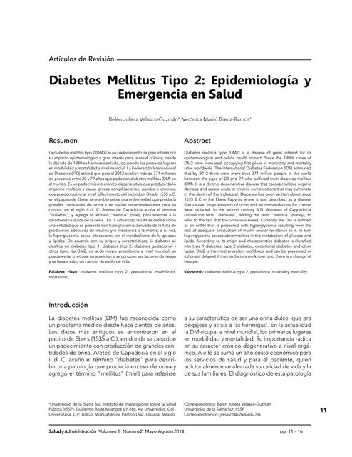 A2 Diabetes Mellitus | Raziel Jafet Aguilar Ortiz | uDocz