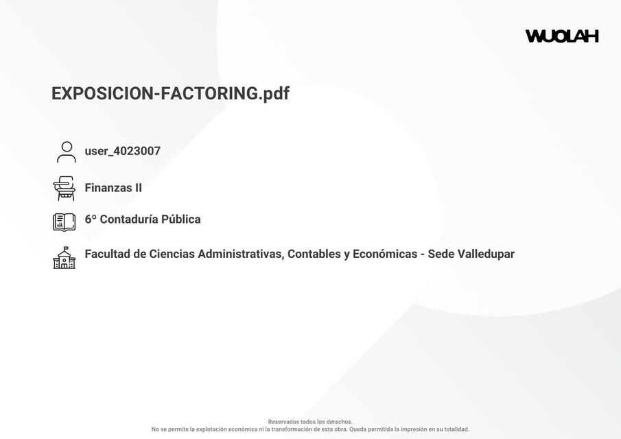 Factoring | JAVIER ANDRES ARNEDO GIL | uDocz