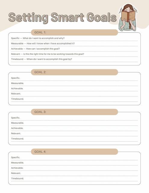 Simple and Modern SMART Goal Setting Bullet Journal | foster desings ...