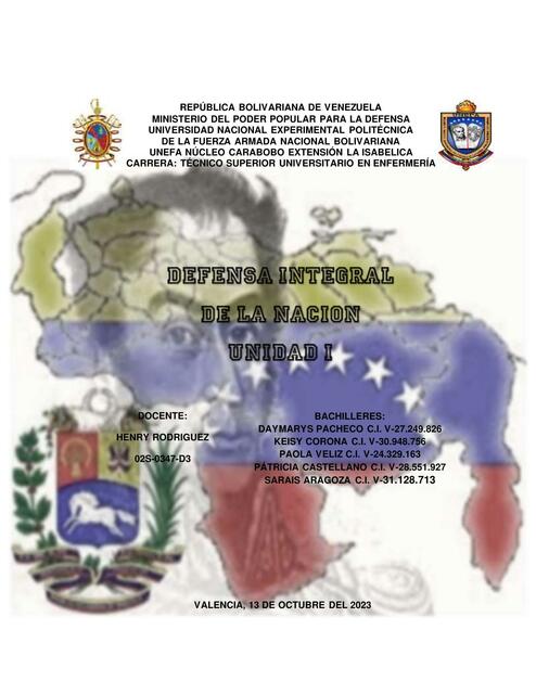 Defensa Integral de la Nación | Paola Veliz | uDocz