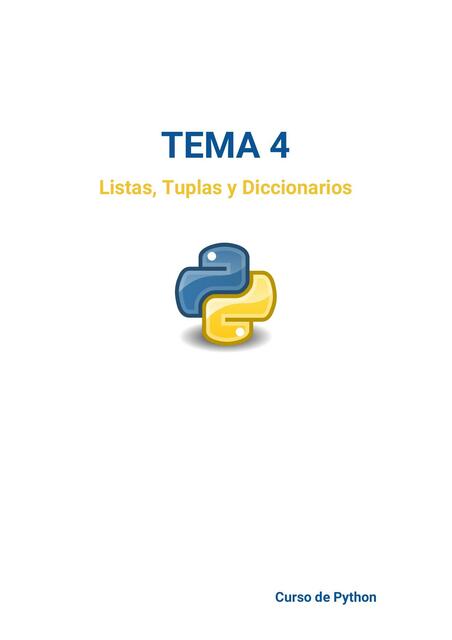 Listas, Tuplas y Diccionarios | raul fernandez | uDocz